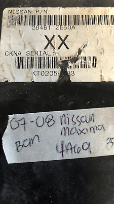 2007-2008 Nissan Maxima bcm body control module 284B1 ZE50A | Swan Auto