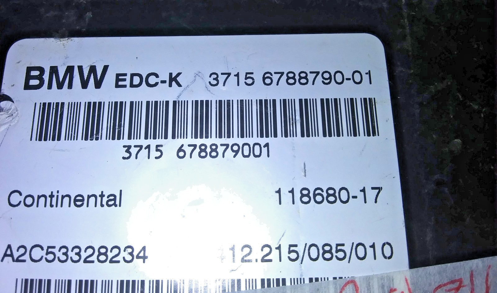 3715 6788790-01 suspension control module 2008-2016 BMW Z4 or M3 | Swan ...