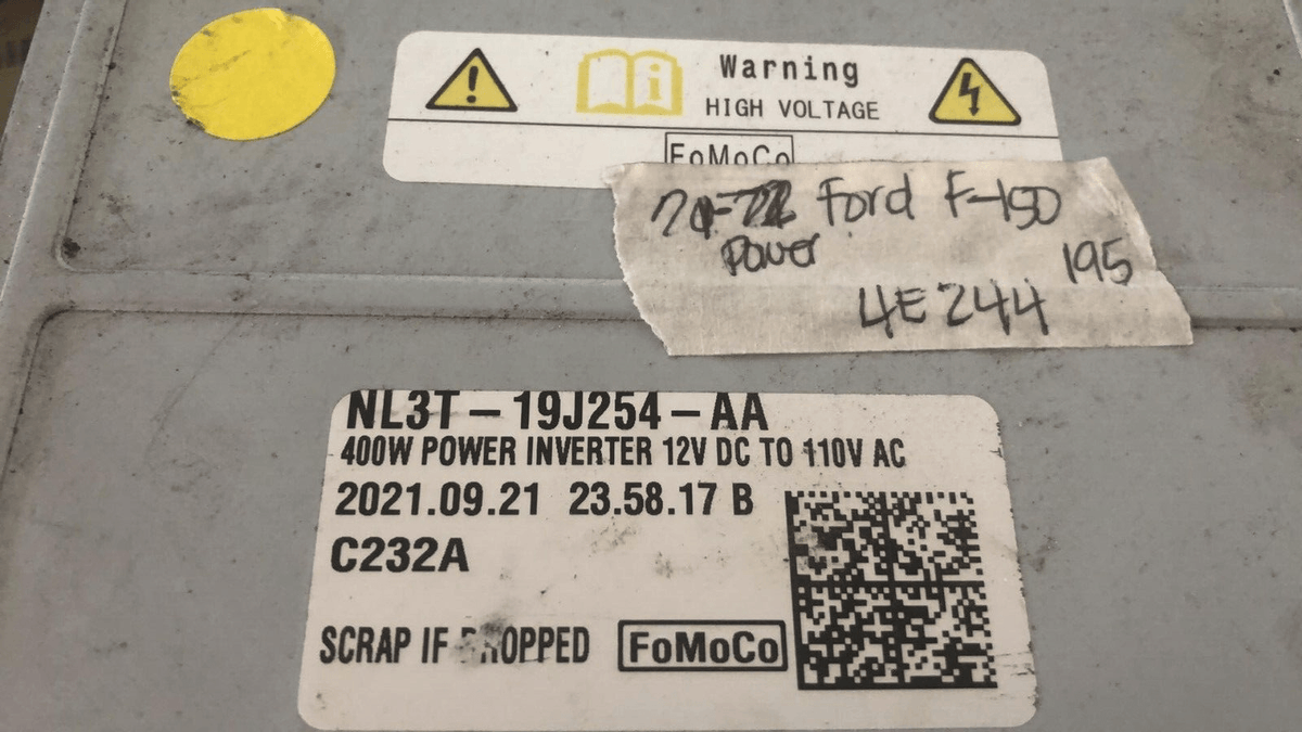 NL3T-19J254-AA Ford F150 F-150 power 2021-2022 inverter control module ...